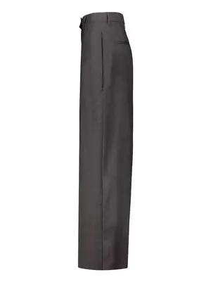 DRHOPE Pressed-crease Wool Trousers - Grey