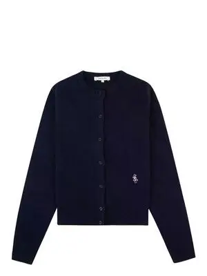 SPORTY & RICH Embroidered Cardigan - Blue