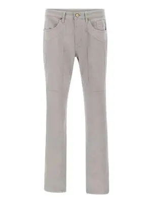 JECKERSON JECKERSON Five-Pockets Stitching Jeans Grey