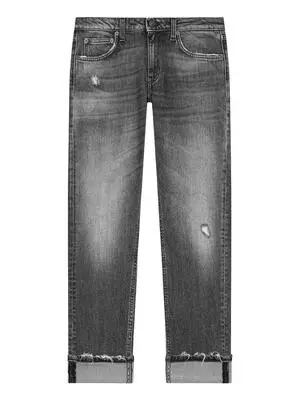 DONDUP Washed-out Cuffed Jeans - Grey