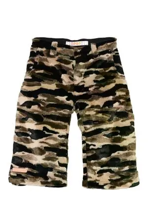 PDF Belt-loop Camouflage Shorts - Green