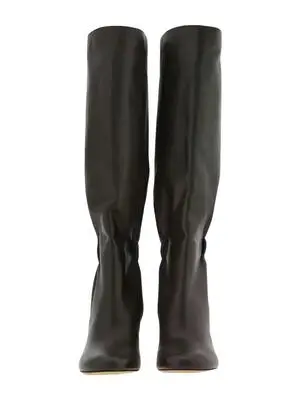 SALVATORE FERRAGAMO Ferragamo 70mm Ruched Leather Boots