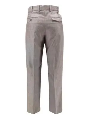 PT TORINO Tailored Trousers With Logo Charm - Grey