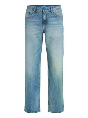 Karl Lagerfeld Logo-patch Straight Leg Jeans - Blue