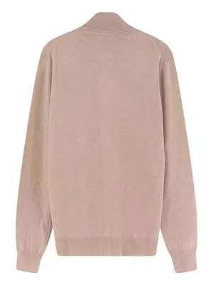 FILIPPO DE LAURENTIIS Zip-fastening Cardigan With Ribbed Trim - Neutrals