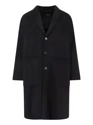 PALTO' Single-breasted Maxi Coat - Black