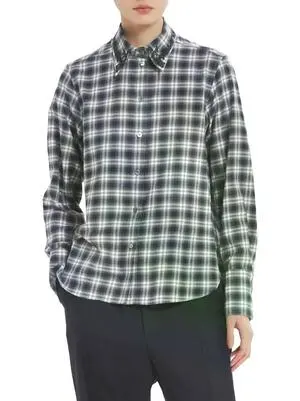 Barena Venezia Checked Embellished Collar Shirt - Grey