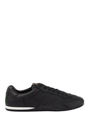 Gucci Shift Leather Sneakers - Black