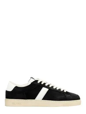 TOM FORD T Paneled Leather Sneakers - Black