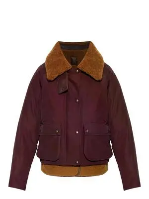 Loewe Shearling Collar Puffer Jacket - Red