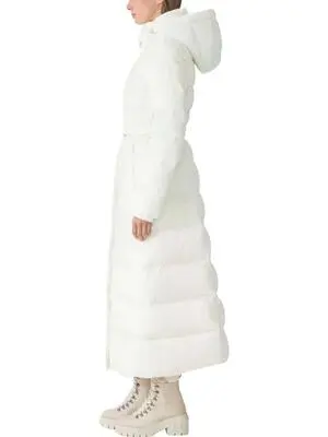 Mackage Calina Hooded Belted Coat - Neutrals
