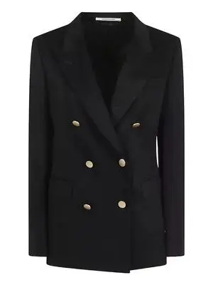 Tagliatore Double-Breasted Blazer Black