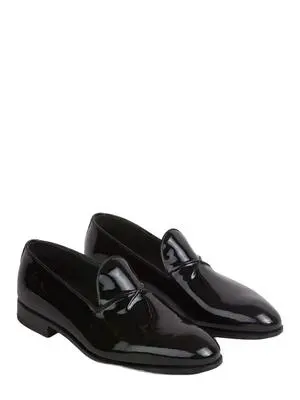 Bontoni Barone Tux Leather Loafers - Black