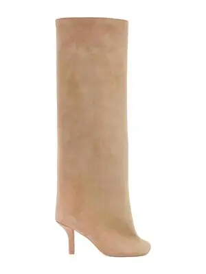MAISON MARGIELA Anatomic Slip-on Suede Knee-high Boots - Neutrals
