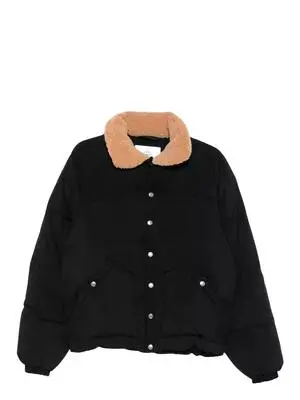 Pyrenex Corduroy Collar Quilted Jacket - Black