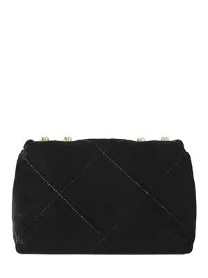 Tory Burch Kira Velvet Shoulder Bag Black