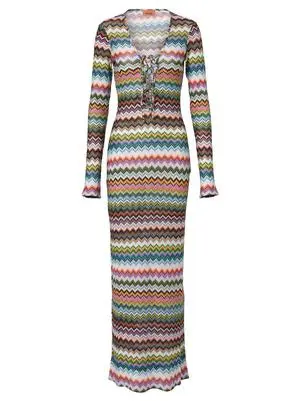 Missoni Zigzag Lame Maxi Dress - Multicoloured