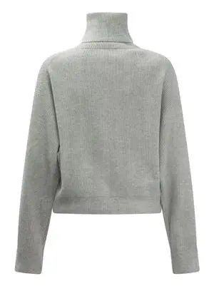 Brunello Cucinelli Ribbed-knit Roll-neck Sweater - Grey