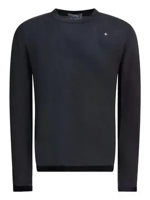 Stone Island Star Motif Crew Neck Sweatshirt - Grey