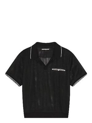 KODY PHILLIPS Mesh Polo - Black