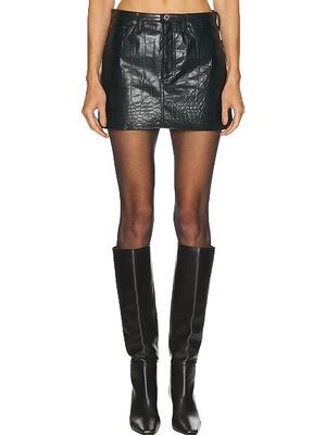 AGOLDE Kiera Mini Skirt - Croc