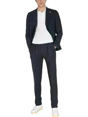 LARDINI Single-breasted Blazer - Blue
