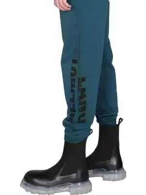 Helmut Lang Logo-detail Cotton Track Pants - Blue