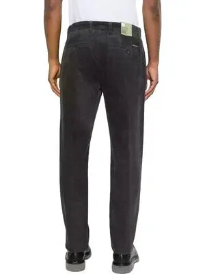 Marc O'polo Corduroy Cotton Trousers With Pleats - Grey