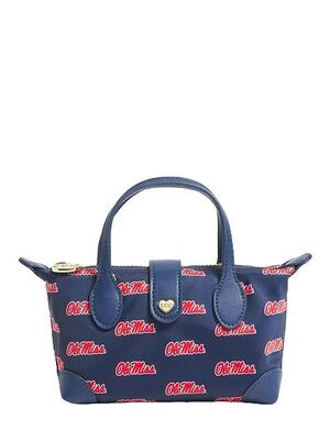 Stoney Clover Lane Ole Miss Printed Nylon Pouchette Crossbody - Navy