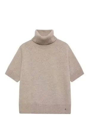 ANINE BING Jackson Turtleneck Top - Neutrals