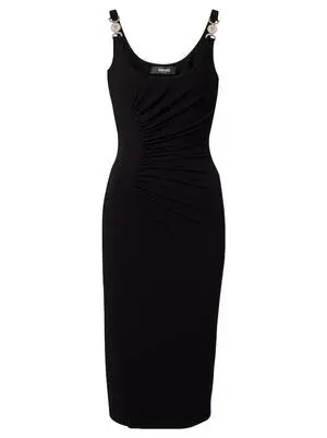 Versace Medusa Crepe Jersey Cocktail Dress - Black