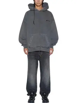 Ksubi Cotton Pouch Hooded Sweatshirt - Grey