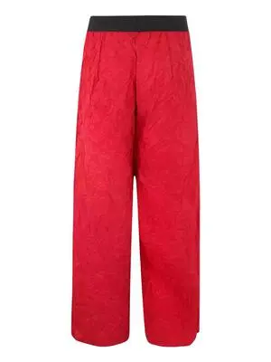 MARIA CALDERARA Textured Trousers - Red