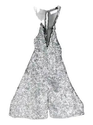 Rabanne Sequin Embellished Top - Black