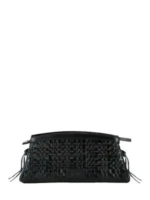 Staud Maude Woven Clutch Bag - Black