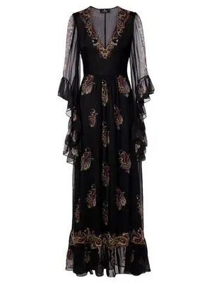 Etro Paisley Silk Maxi Dress - Multicoloured