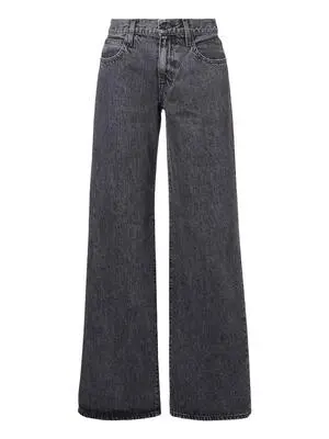 SLVRLAKE Slvrlake Mica Wide-Leg Jeans In No Mans Land Black