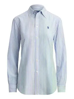 Polo Ralph Lauren Striped Classic Collar Shirt - Blue