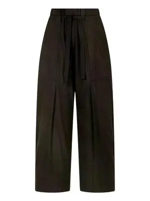 STUDIO TOMBOY Palazzo Pants With Elasticated Waistband - Brown