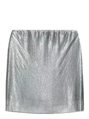 Versace Sequin Embellished Mini Skirt - Silver