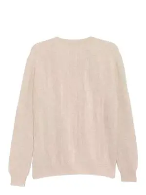 LARDINI Crewneck Jumper With Ribbed Cuffs And Hem - Neutrals