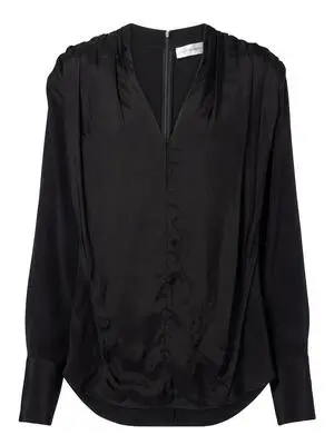 Victoria Beckham Silk Crepe De Chine Blouse - Black