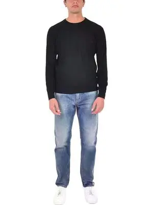 LOW BRAND Crew-neck Wool Sweater - Black