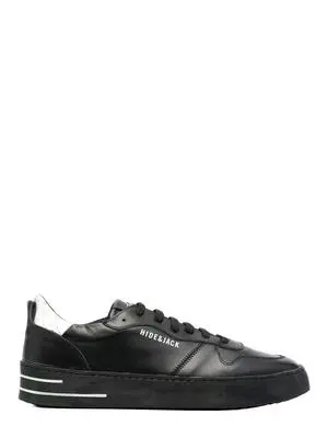 HIDE&JACK Side Logo Detail Leather Sneakers - Black