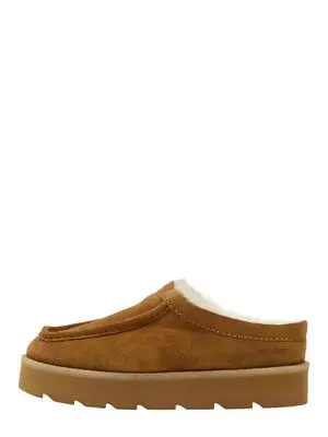 Clarks Platform Slippers - Brown