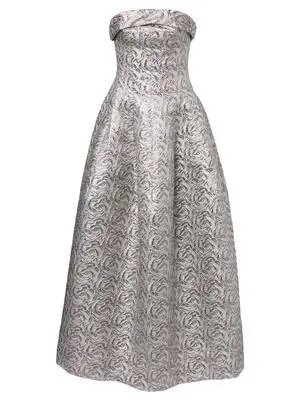 Simkhai Metallic-effect Bustier Gown - Silver