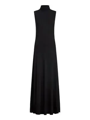 12 STOREEZ Turtleneck Maxi Dress - Black