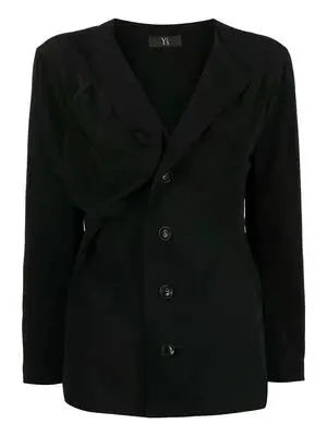 Y’s Ruched Detail Jacket - Black