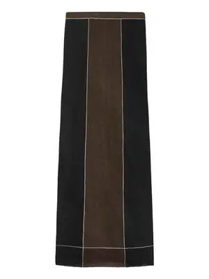 Tory Burch Panelled Midi Skirt - Black