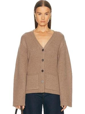 EAVES Sophie Structured Cardigan - Pecan